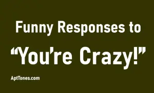 20 Funny Responses to "You're Crazy" - Apt Tones