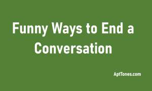 15 Funny Ways to End a Conversation - Apt Tones