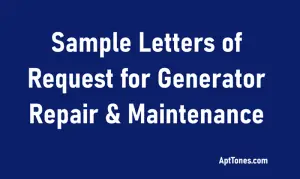 10 Sample Letters of Request for Generator Repair and Maintenance - Apt ...