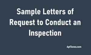 15 Sample Letters of Request to Conduct Inspection - Apt Tones