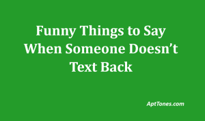 20 Funny Things to Say When Someone Doesn't Text Back - Apt Tones