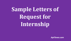 10 Sample Letters of Request for Internship - Apt Tones