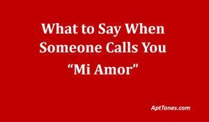 25 Things To Say When Someone Calls You "Mi Amor" - Apt Tones