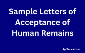 20 Sample Letters of Acceptance of Human Remains - Apt Tones