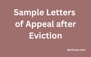 15 Sample Letters of Appeal after Eviction - Apt Tones