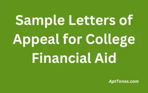 15 Sample Letters of Appeal for College Financial Aid - Apt Tones