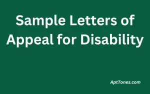 15 Sample Letters of Appeal for Disability - Apt Tones