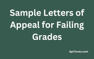 15 Sample Letters of Appeal for Failing Grades - Apt Tones