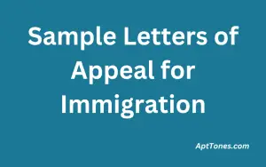 15 Sample Letters of Appeal for Immigration - Apt Tones