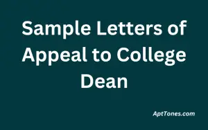 15 Sample Letters of Appeal to College Dean - Apt Tones