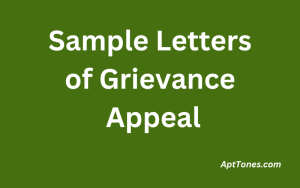 15 Sample Grievance Appeal Letters - Apt Tones