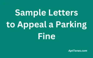 15 Sample Letters to Appeal a Parking Fine - Apt Tones