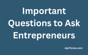 10 Important Questions to Ask Entrepreneurs - Apt Tones