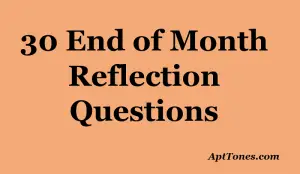 30 End of Month Reflection Questions - Apt Tones