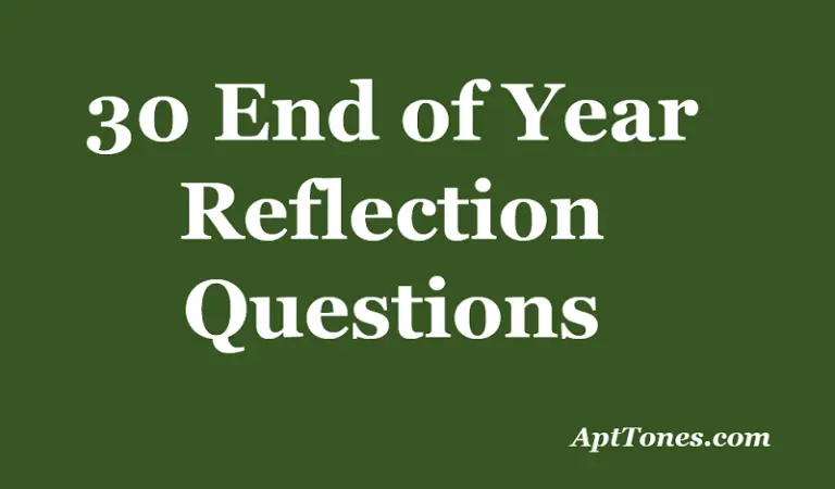 30 End of Year Reflection Questions - Apt Tones