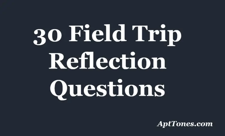 30 Field Trip Reflection Questions - Apt Tones