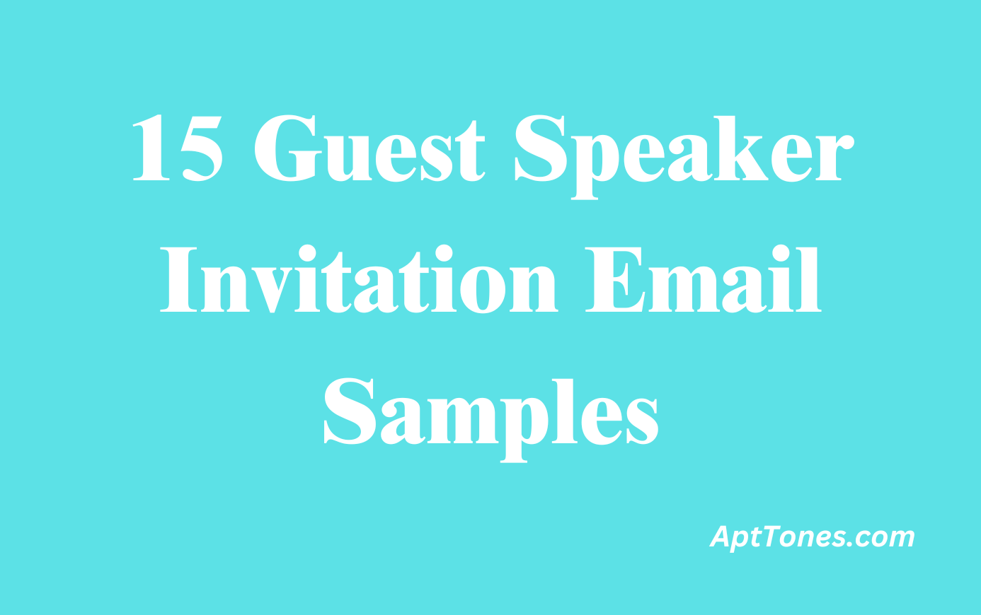 15 Guest Speaker Invitation Email Samples - Apt Tones